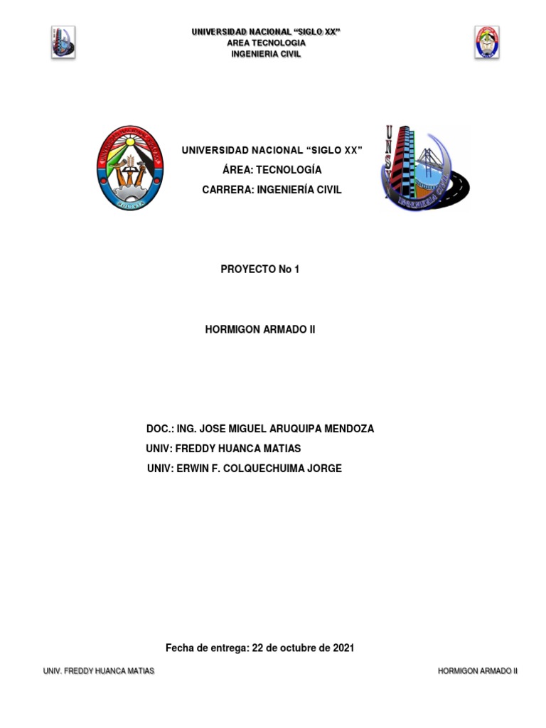 Proyecto Academico de Hormigon Armado Ii | PDF