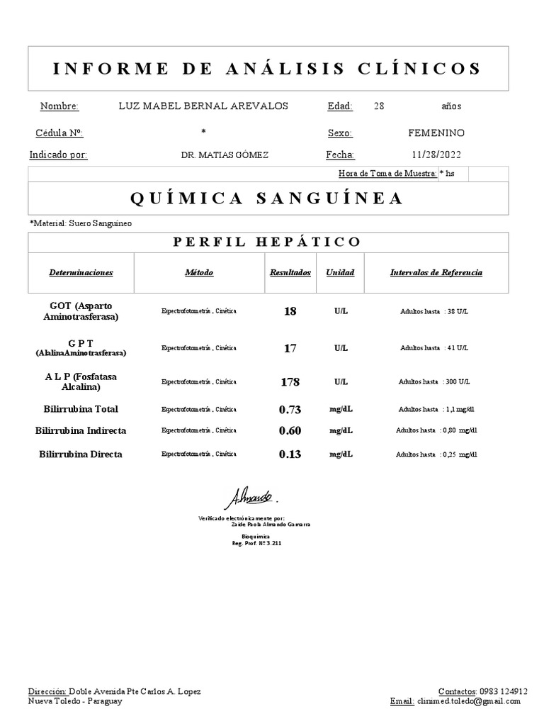 Hepatograma 2022 | PDF
