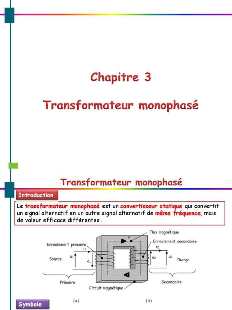 Transformateur Monophasé | PDF | Transformateur électrique | Tension ...