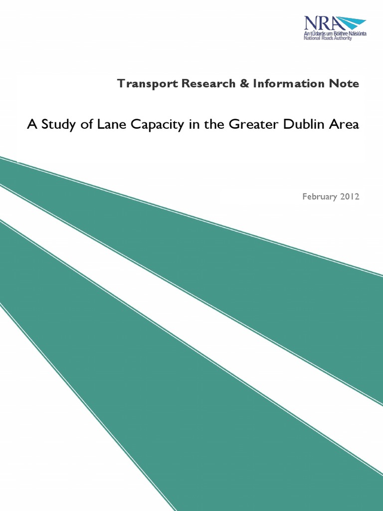 Lane Capacity Study: Greater Dublin Area | PDF