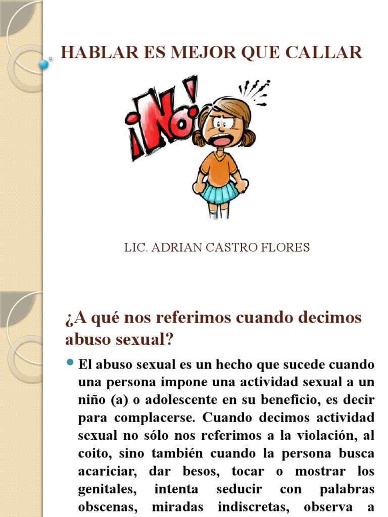 Hablar Es Mejor Que Callar | Descargar gratis PDF | Abuso sexual ...