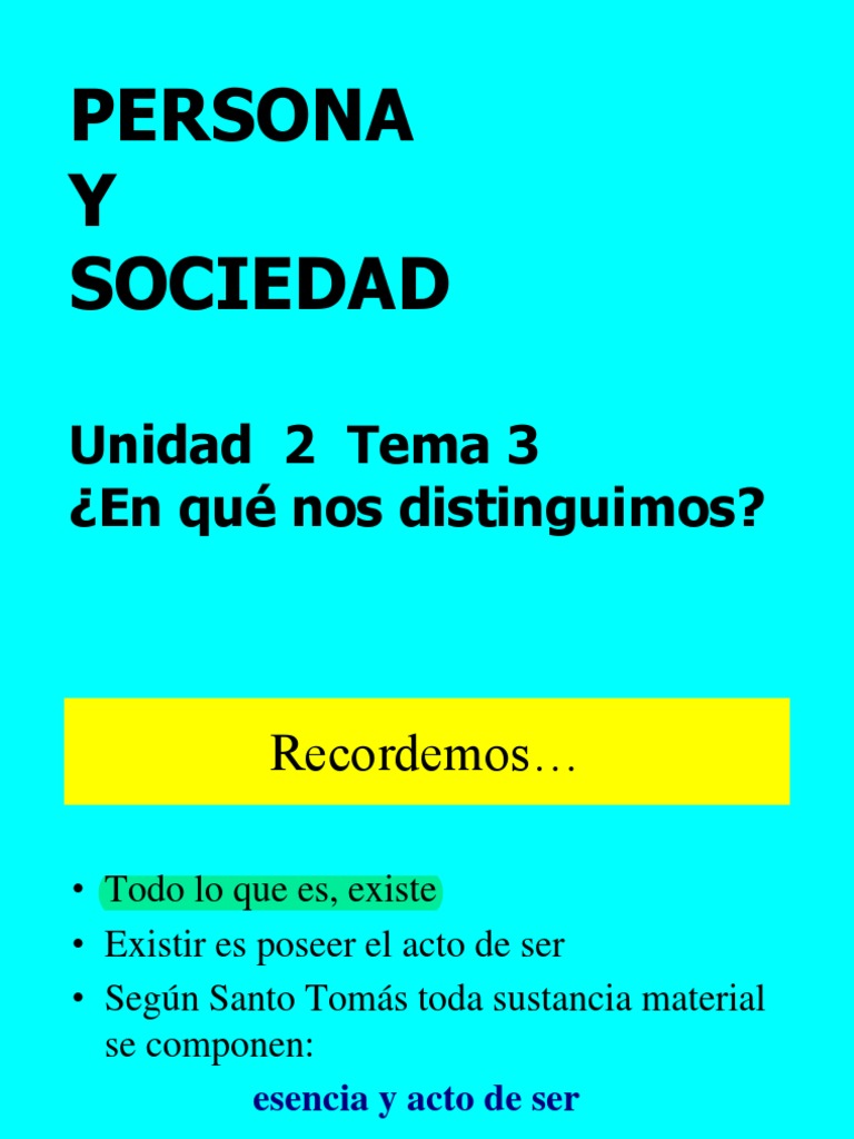 U2 T3 ¿En Qué Nos Distinguimos | PDF | Alma | Reencarnación