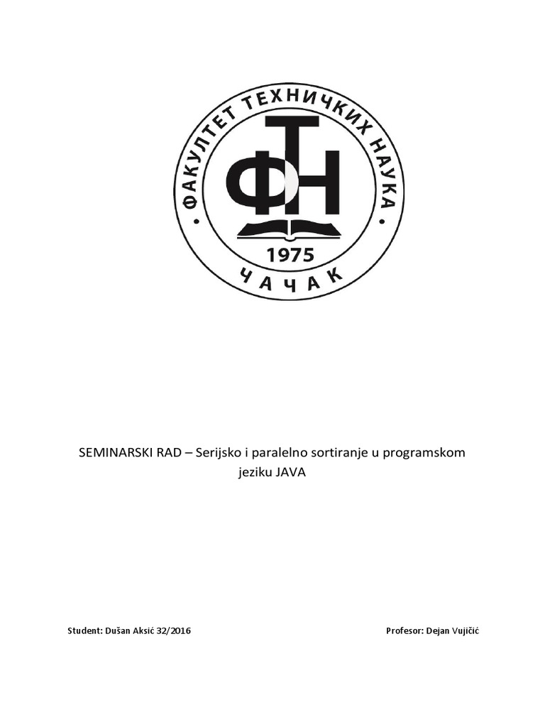 Sortiranje Java | PDF Sortiranje Java | PDF