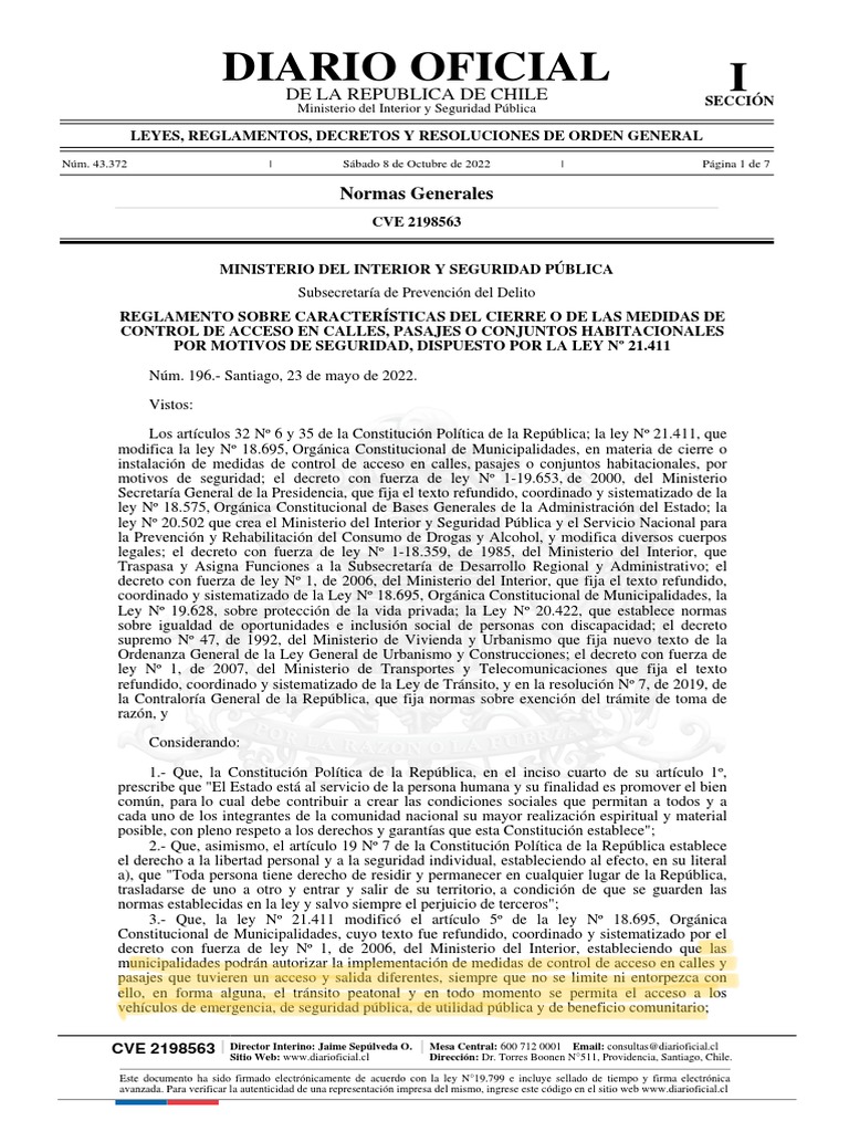 Reglamento, Ley 21.411 | PDF | Finanzas y dinero | Derecho