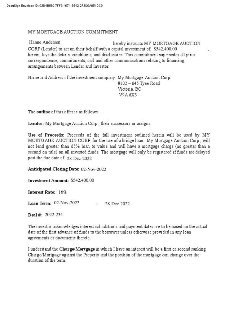 Please DocuSign Hanne Andersen | PDF | Mortgage Loan | Interest