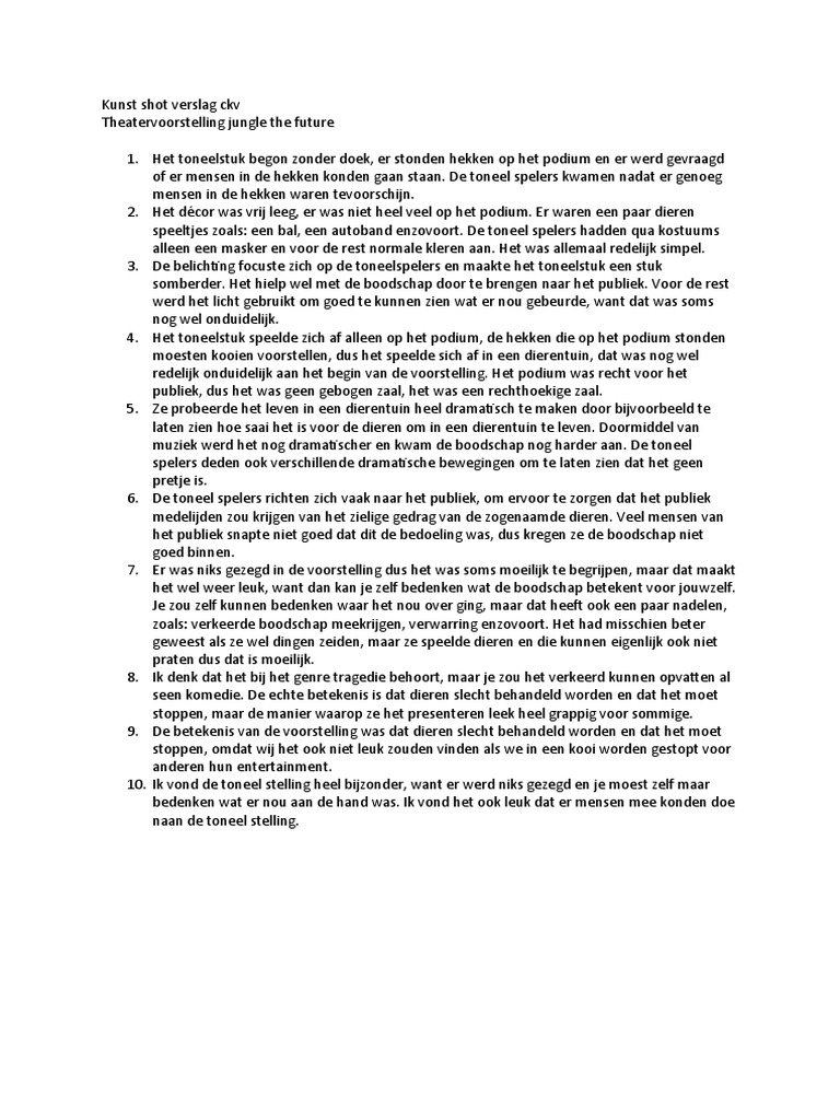 Jungle The Future CKV Verslag | PDF