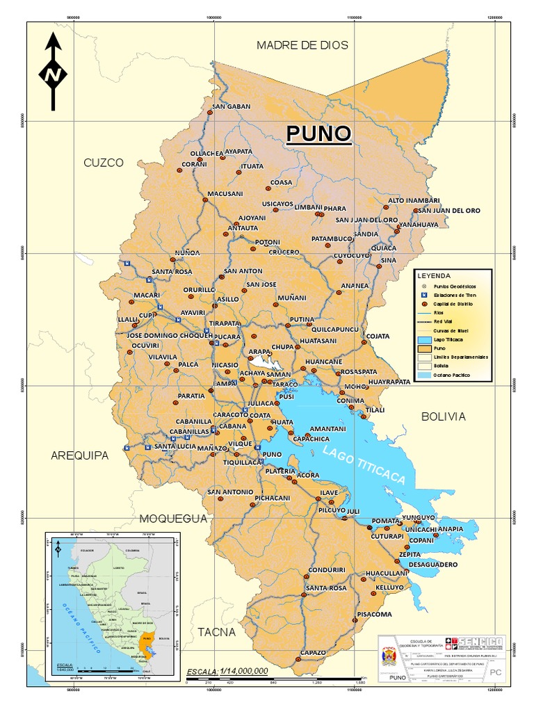 Mapa detallado de la región de Puno | PDF