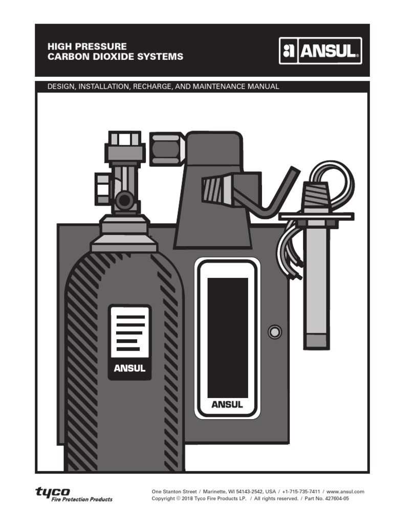 ANSUL High Pressure Carbon Dioxide Systems Manual | PDF | Valve | Actuator