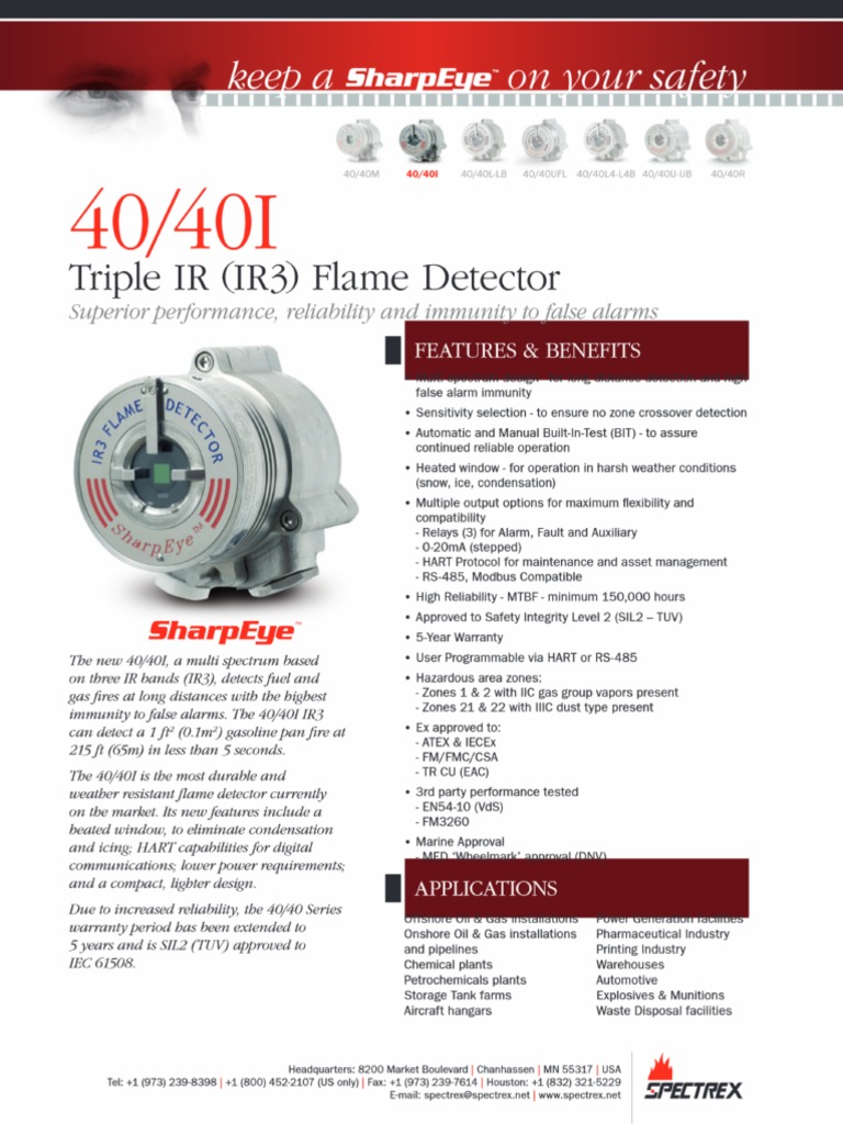 40 - 40I Triple IR (IR3) Flame Detector Data Sheet - Product-Data-Sheet ...