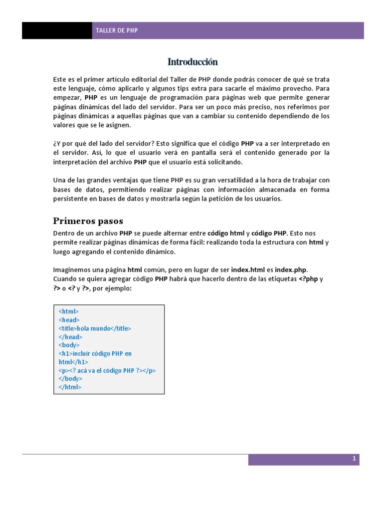 Taller de PHP | PDF | Cookie HTTP | Mi sql