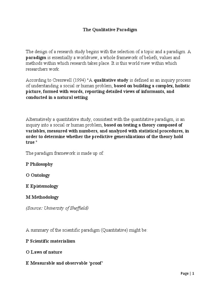 9 The Qualitative Paradigm | PDF | Qualitative Research | Quantitative Research