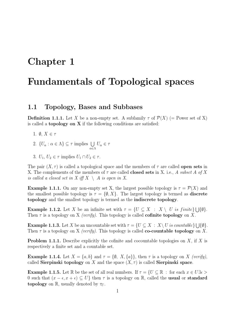 Topology Chapter1 | PDF | Space | Mathematical Logic
