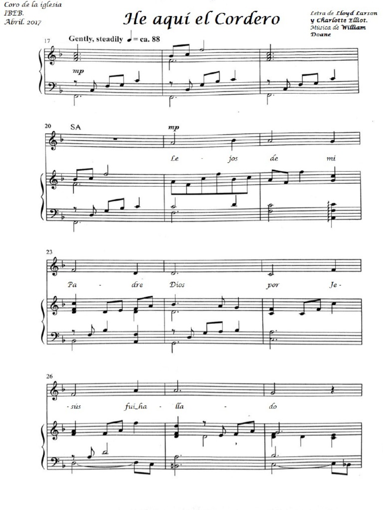 He Aqui El Cordero | PDF