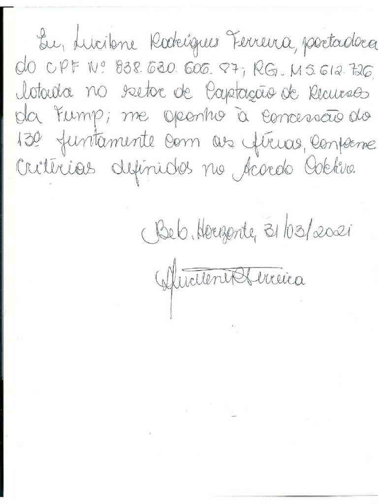 Carta De Oposição 1 Pdf