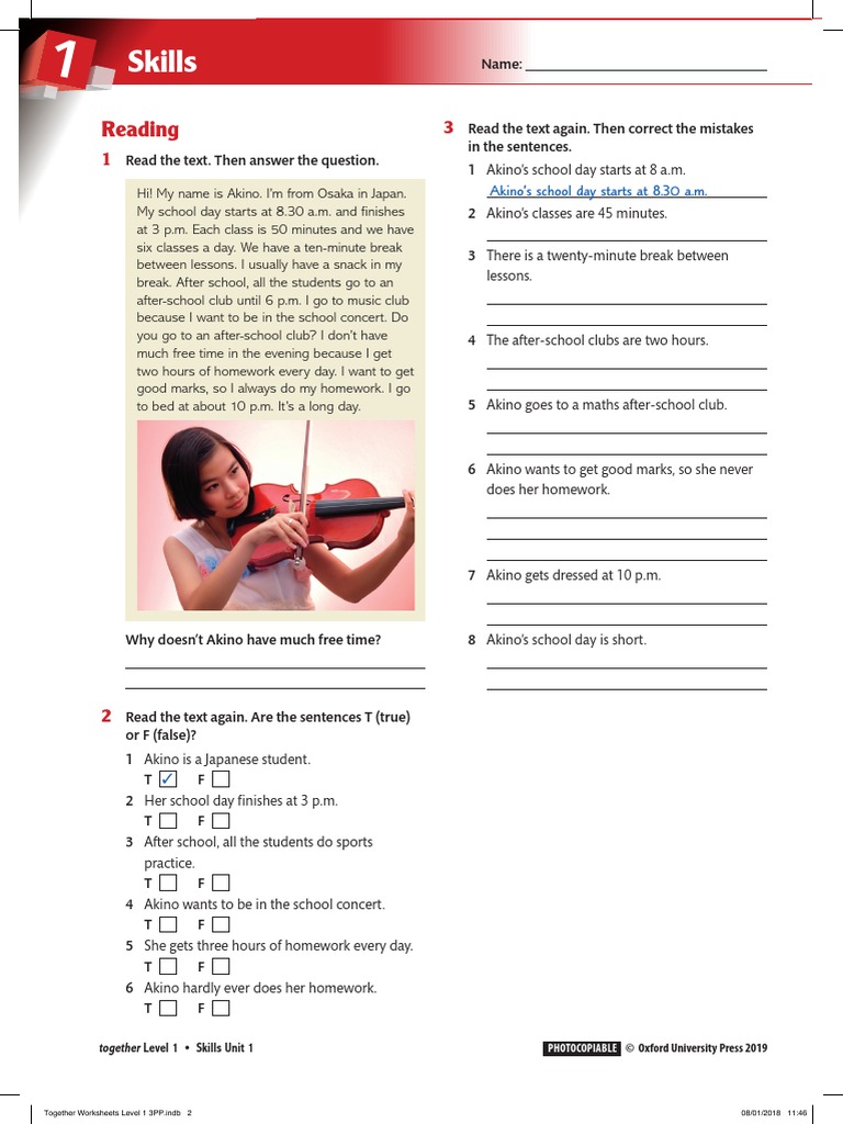Together 1 Worksheets Unit1 NACHO 041106 | PDF | Education Theory ...