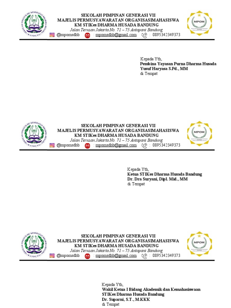 Kop Amplop Sekpim-1 | PDF