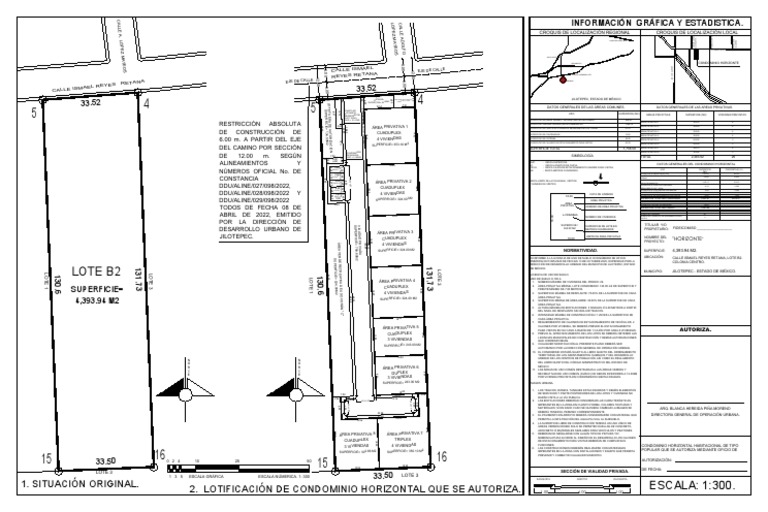 2022-08-09 Plano de Lotificación en Condominio Lote 2 Jilotepec-Model | PDF