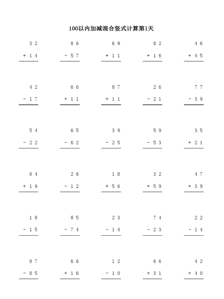 Drilling Addition and Subtraction | PDF