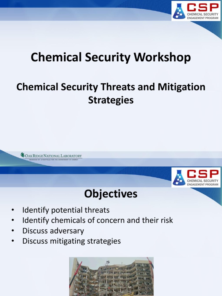 2.0 Chemical Security Threats and Mitigation | PDF | Chlorine ...