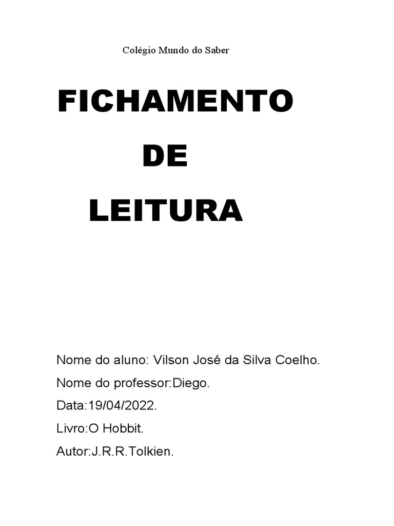 O Hobbit | PDF | Anão (Terra Média) | O Hobbit