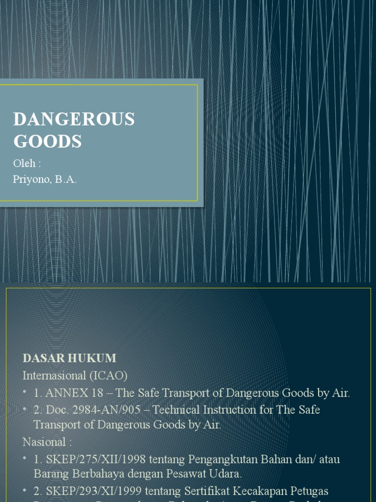 Dangerous Goods | PDF