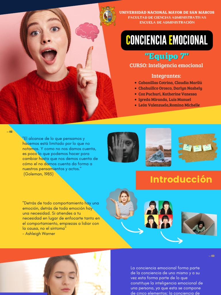 Grupo 7 - CONCIENCIA EMOCIONAL | PDF | Las emociones | Inteligencia ...