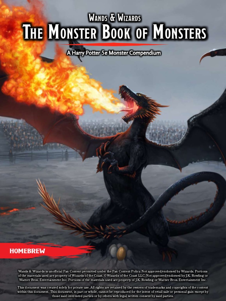 Wands & Wizards - The Monster Book of Monsters v0.2 | PDF