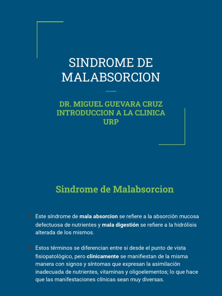 Síndrome de Malabsorción: Causas y Síntomas | PDF | Digestión | Diarrea