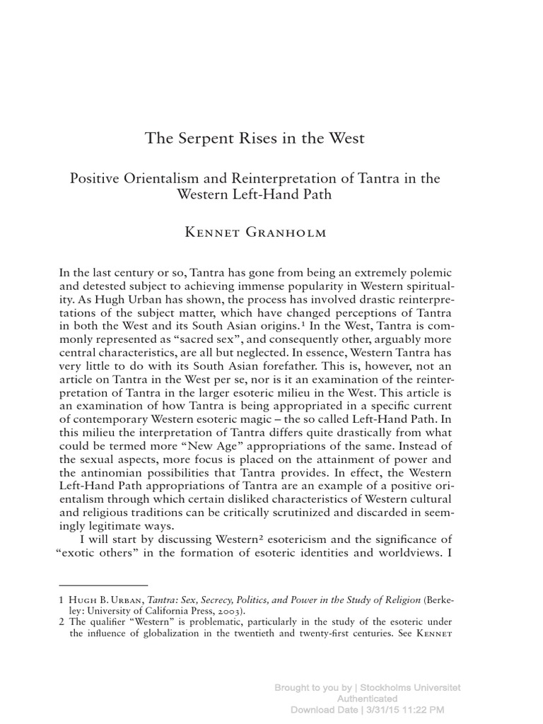 Kennet Granholm - The Serpent Rises in The West - Positive Orientalism ... Kennet Granholm - The Serpent Rises in The West - Positive Orientalism ...