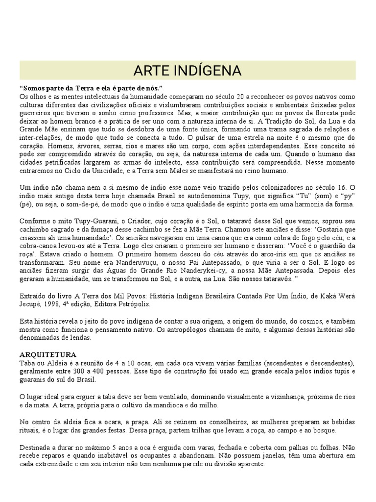 Arte Indígena | PDF