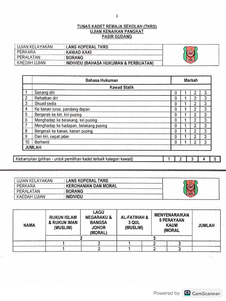 Pengujian Lans Koperal TKRS SKKT | PDF