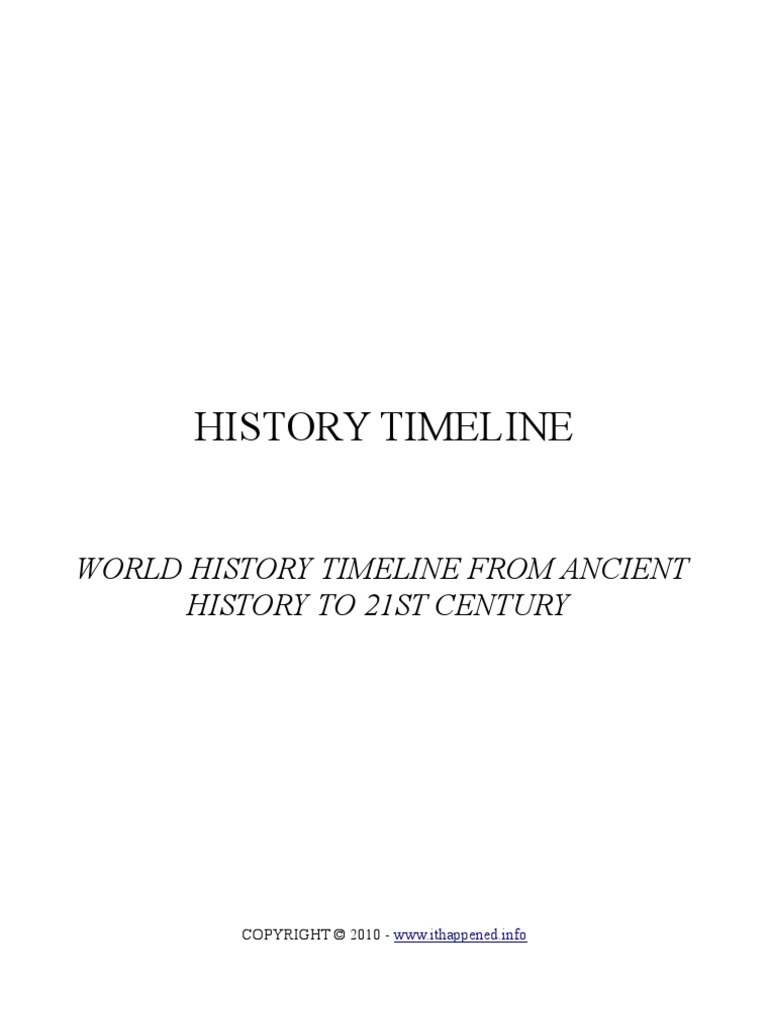 World History Timeline | PDF | Crusades | Mark Antony
