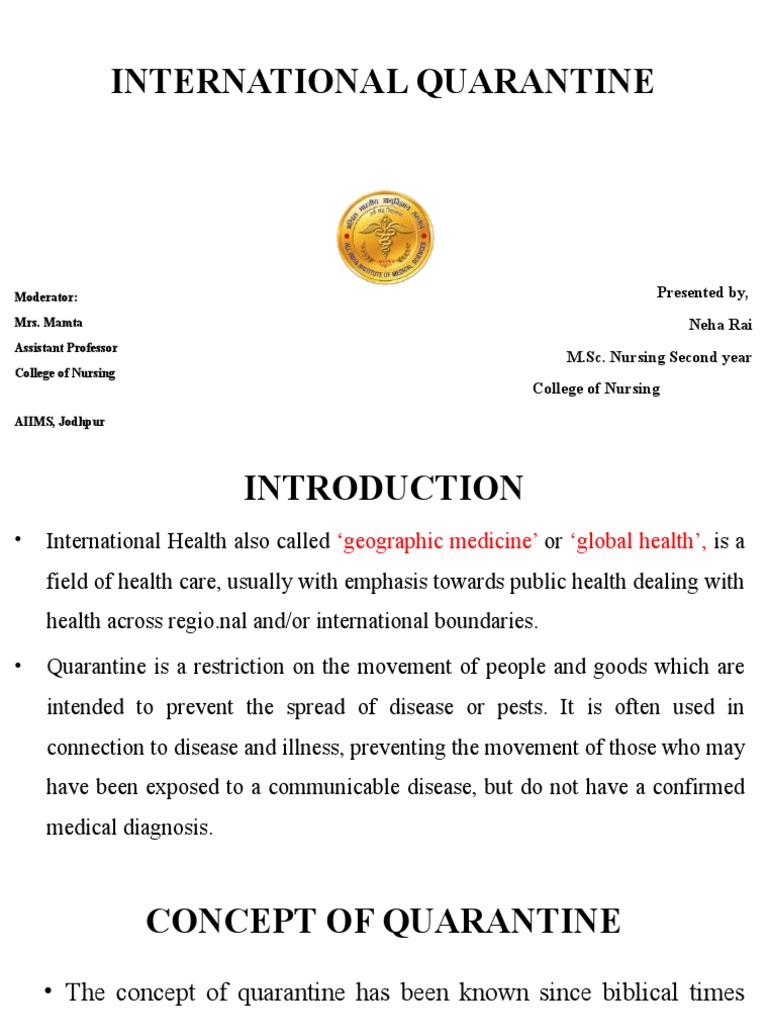 Understanding International Quarantine | PDF | Quarantine | Zika Fever