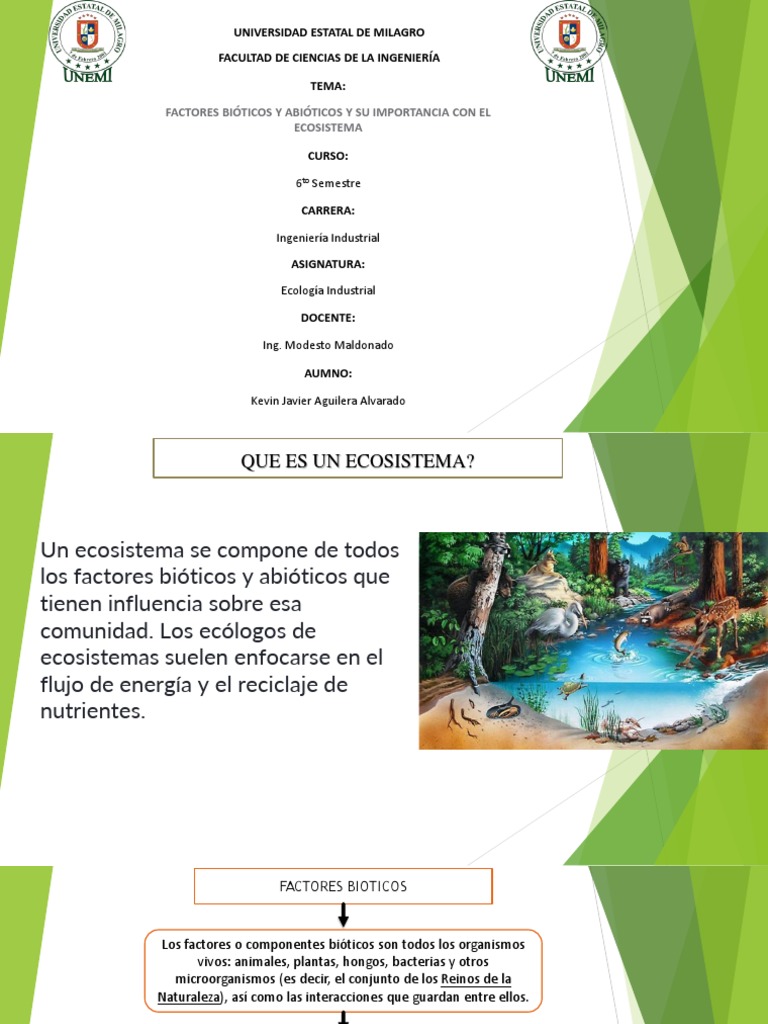 Factores Biotico y Abioticos | PDF | Ecosistema | Ecología