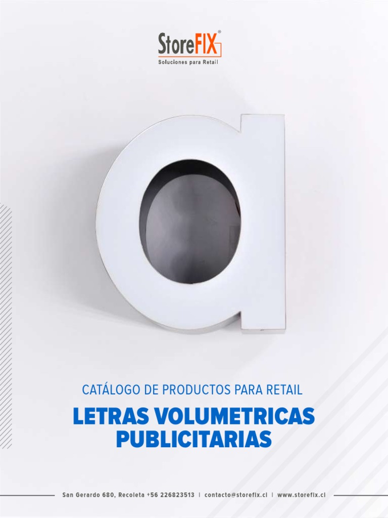 Catálogo de Letras Volumétricas LED | PDF | Diodo emisor de luz | Tornillo