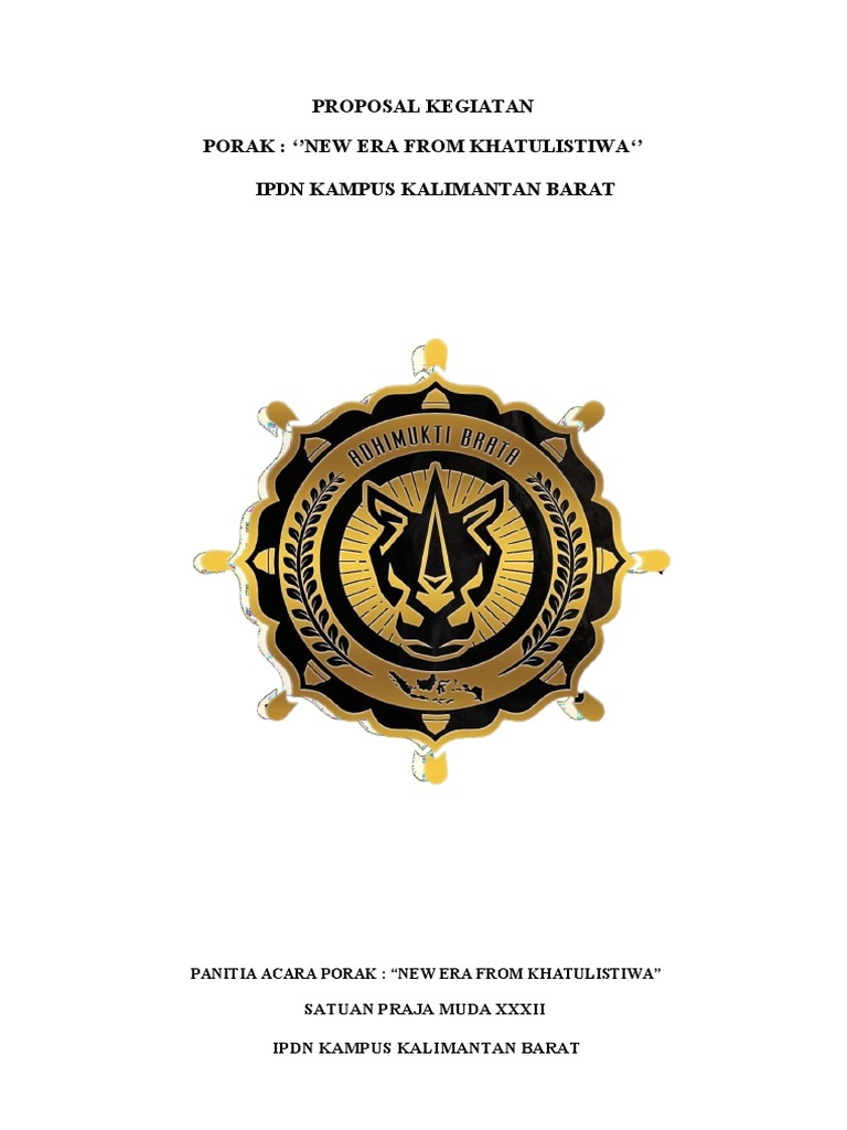 Proposal Kegiatan PORAK 2022 | PDF
