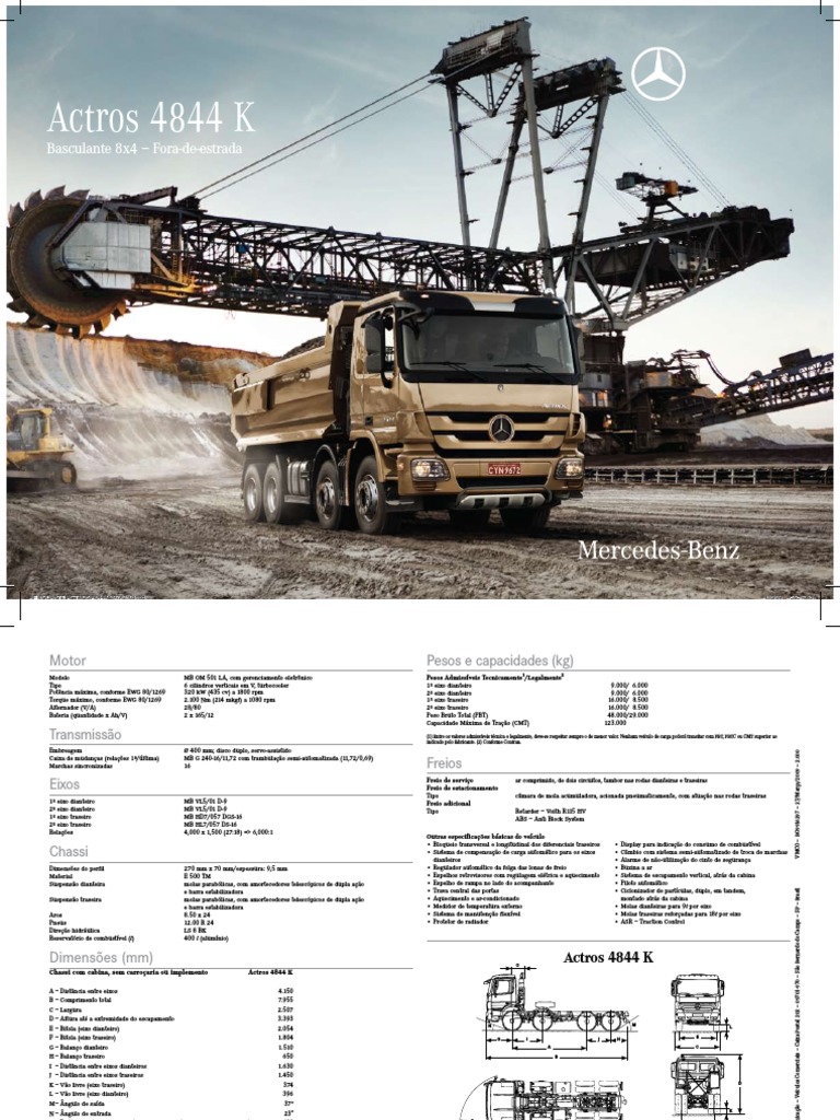Prospecto Actros 4844 K | PDF