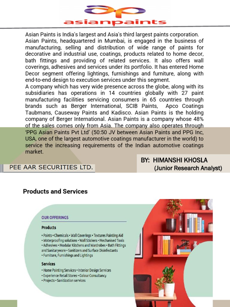 Asian Paints | PDF | Working Capital | Inventory