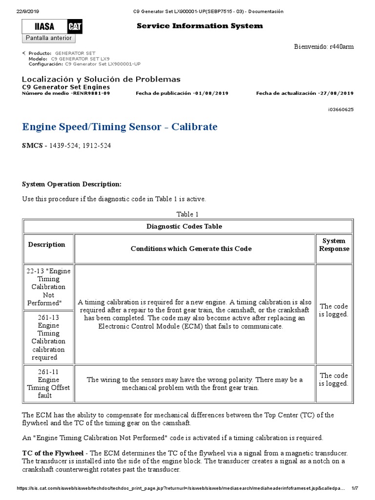 Engine Speed Timing Sensor - Calibrate | PDF | Electrical Connector | Calibration