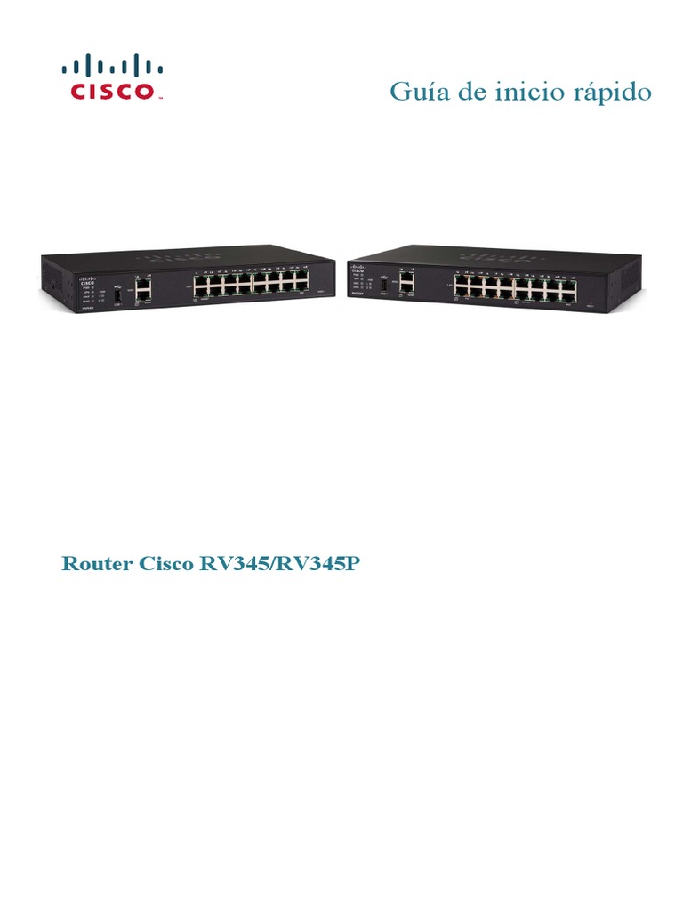 rv345 rv345P QSG es-MX | PDF