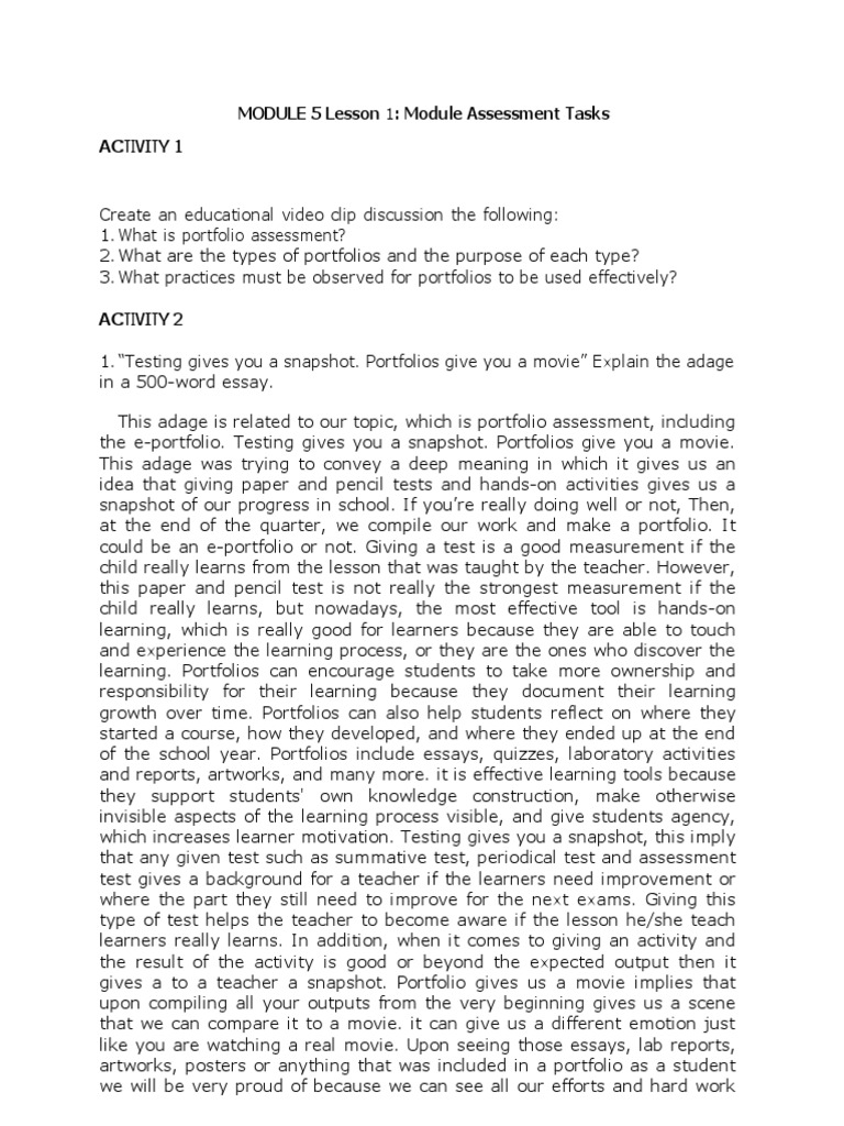 E-Portfolio Assessment and Creation Guide | PDF | Language Arts ...