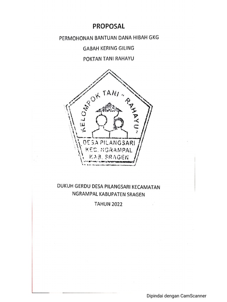 Contoh Proposal Hibah Gabah | PDF