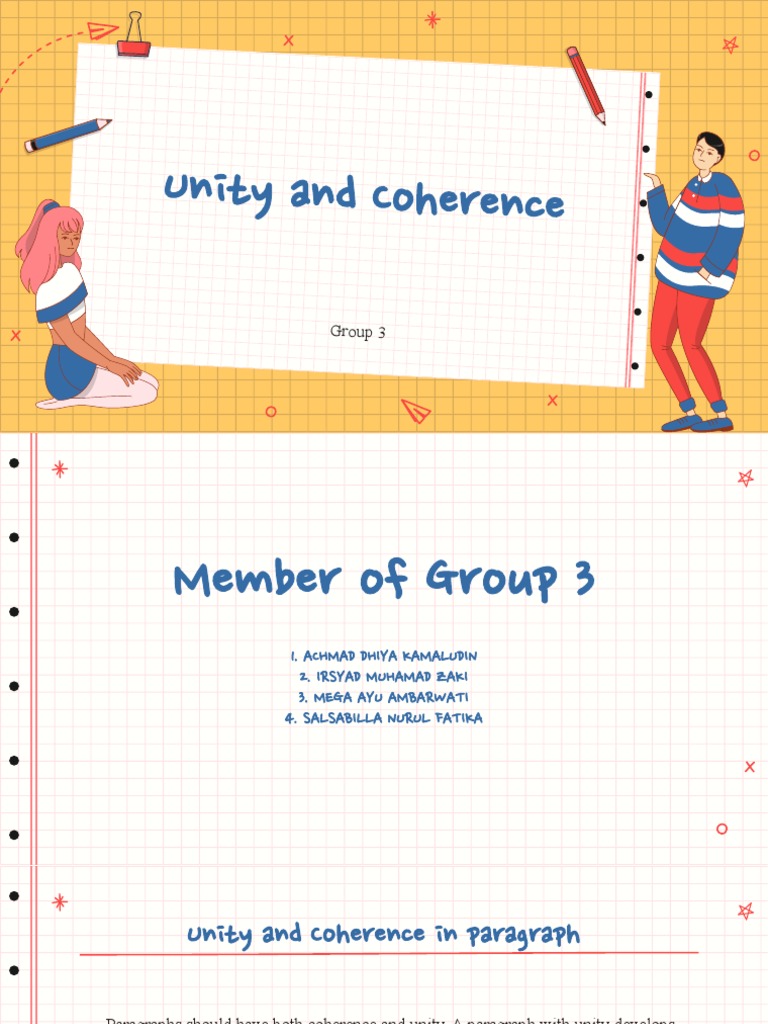 Unity and Coherence Group 3 | PDF | Noun | Pronoun