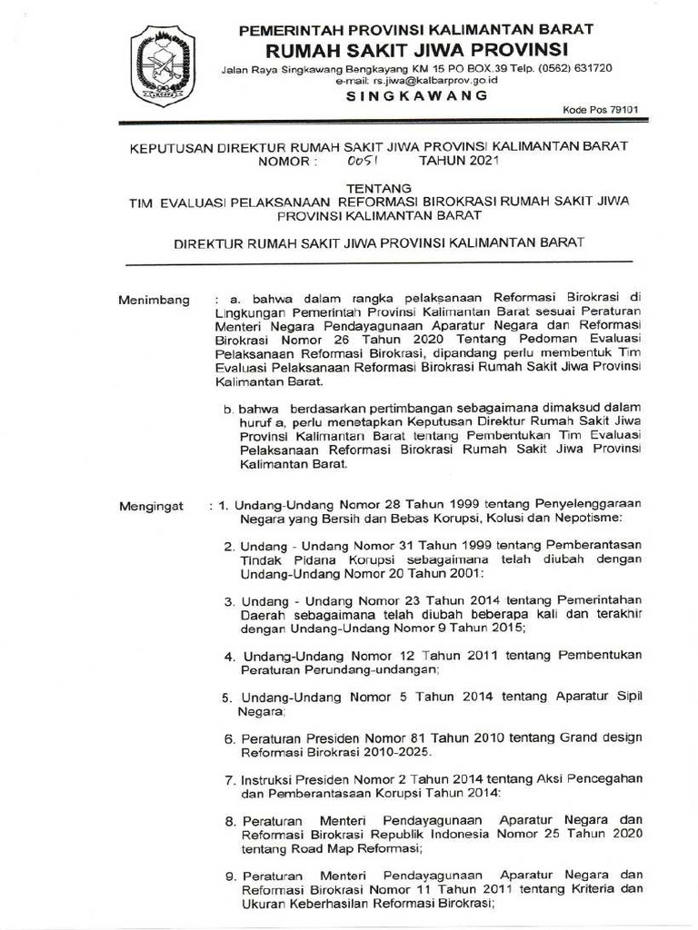 SK TIM MONEV Contoh | PDF