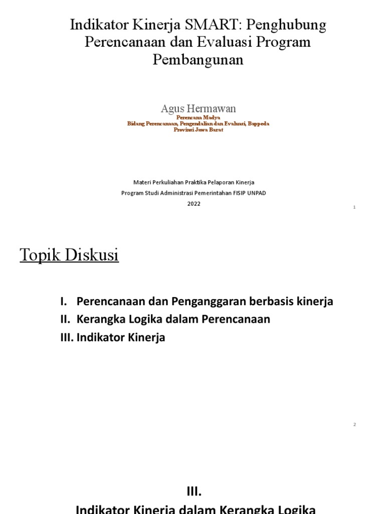 Indikator Kinerja SMART dalam Evaluasi | PDF | Bisnis
