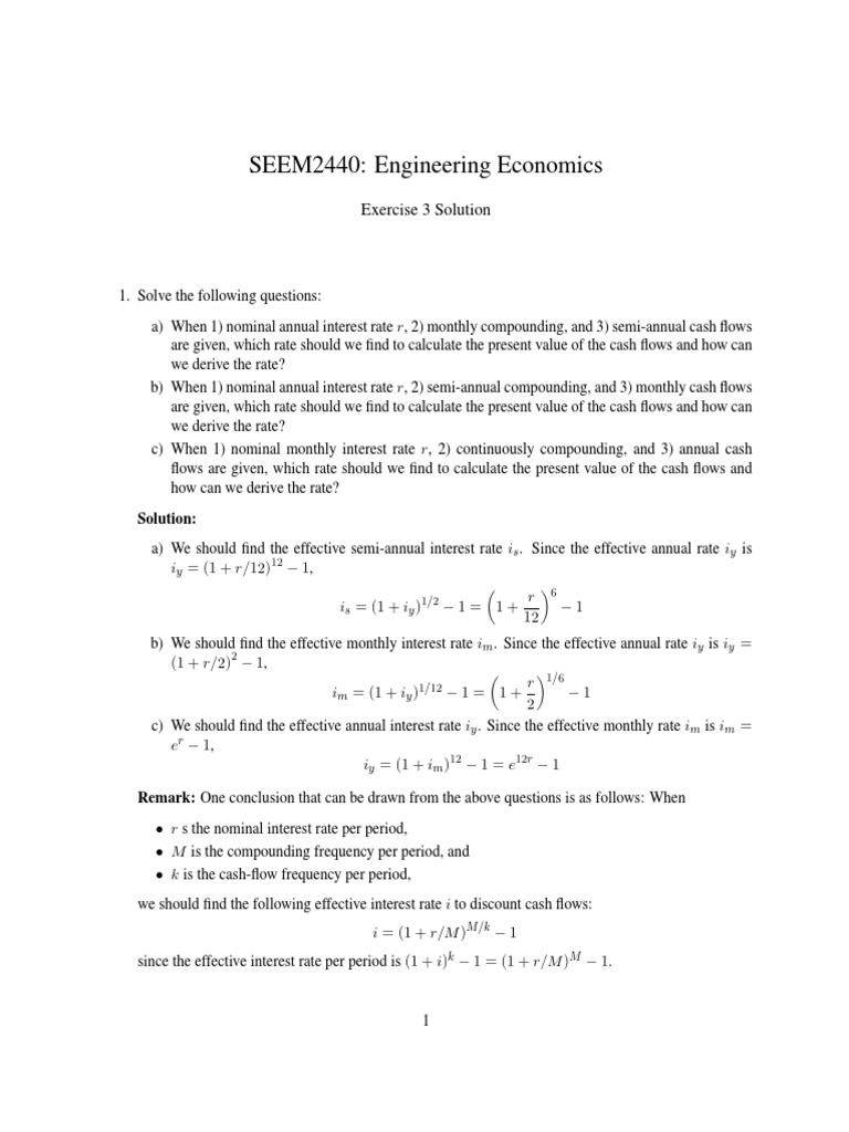 Exercise 3 - Solution | Download Free PDF | Interest | Interest Rates
