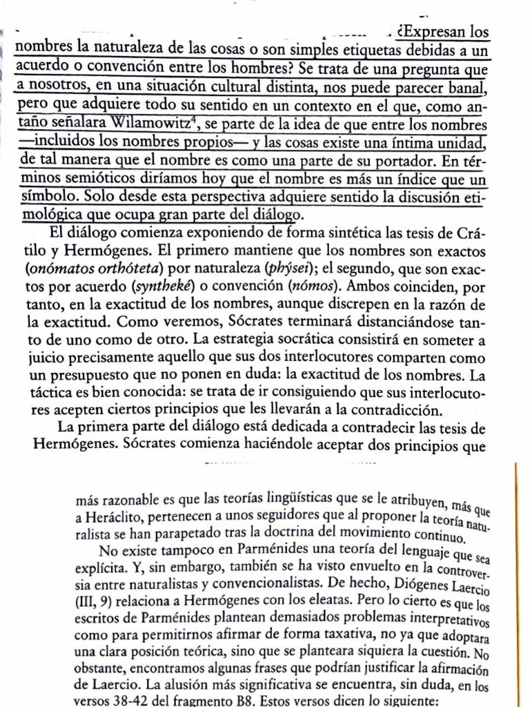 Cratilo | PDF | Platón | Pensamiento