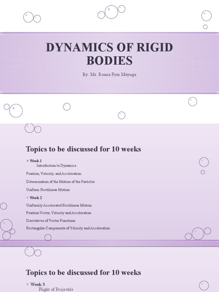 Dynamics of Rigid Bodies | PDF | Acceleration | Velocity