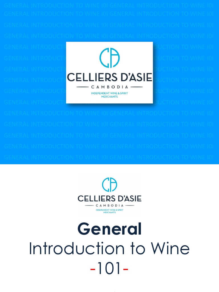Wine Training-Introduction To Wine 101 | PDF