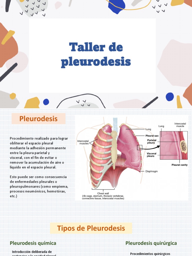 Taller de Pleurodesis | PDF | Enfermedades y trastornos humanos ...